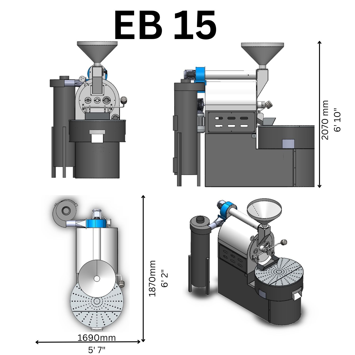 EB15 COFFEE ROASTER - SEVVALUSA